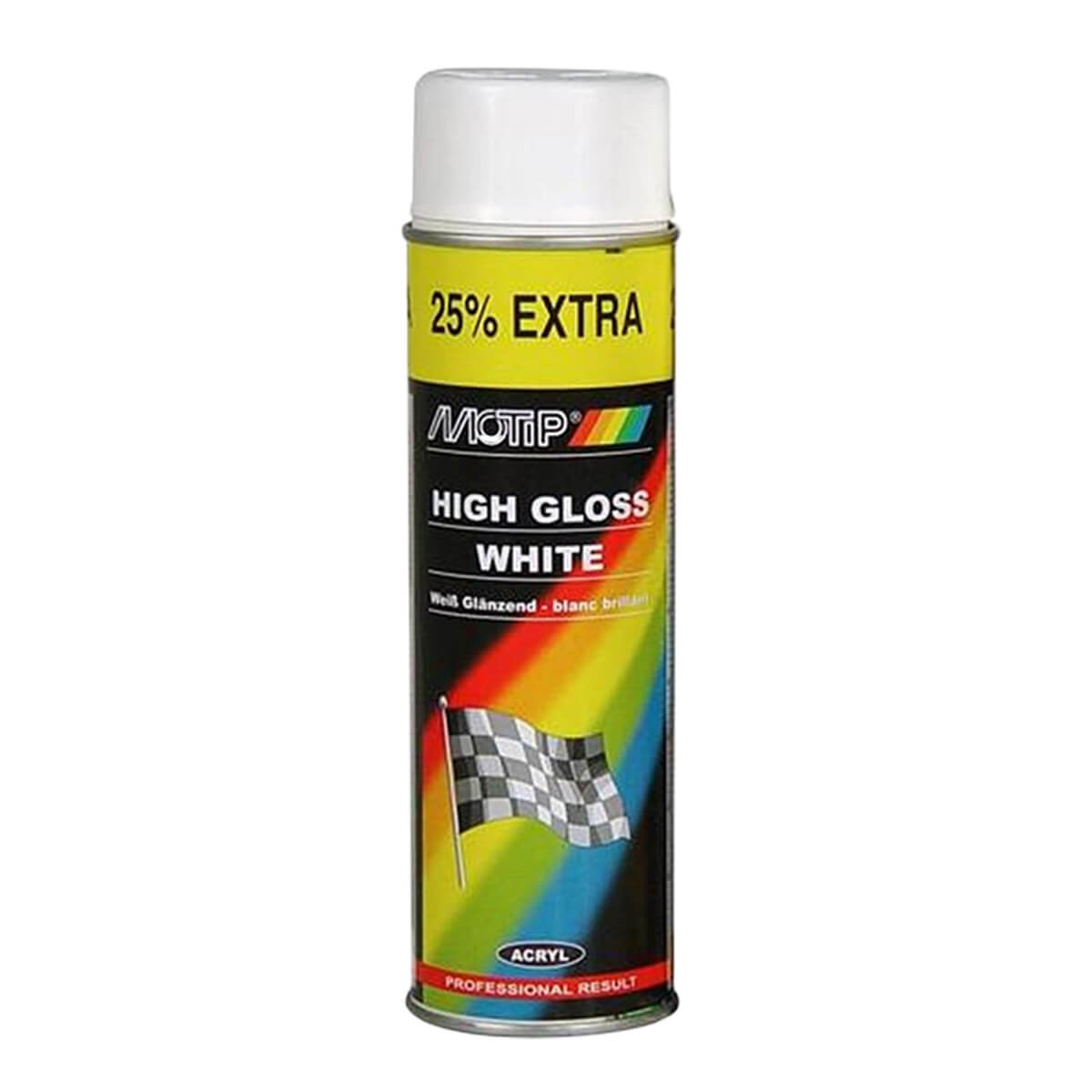 514004 MOTIP Basic paint white high gloss 500 ml - Falko